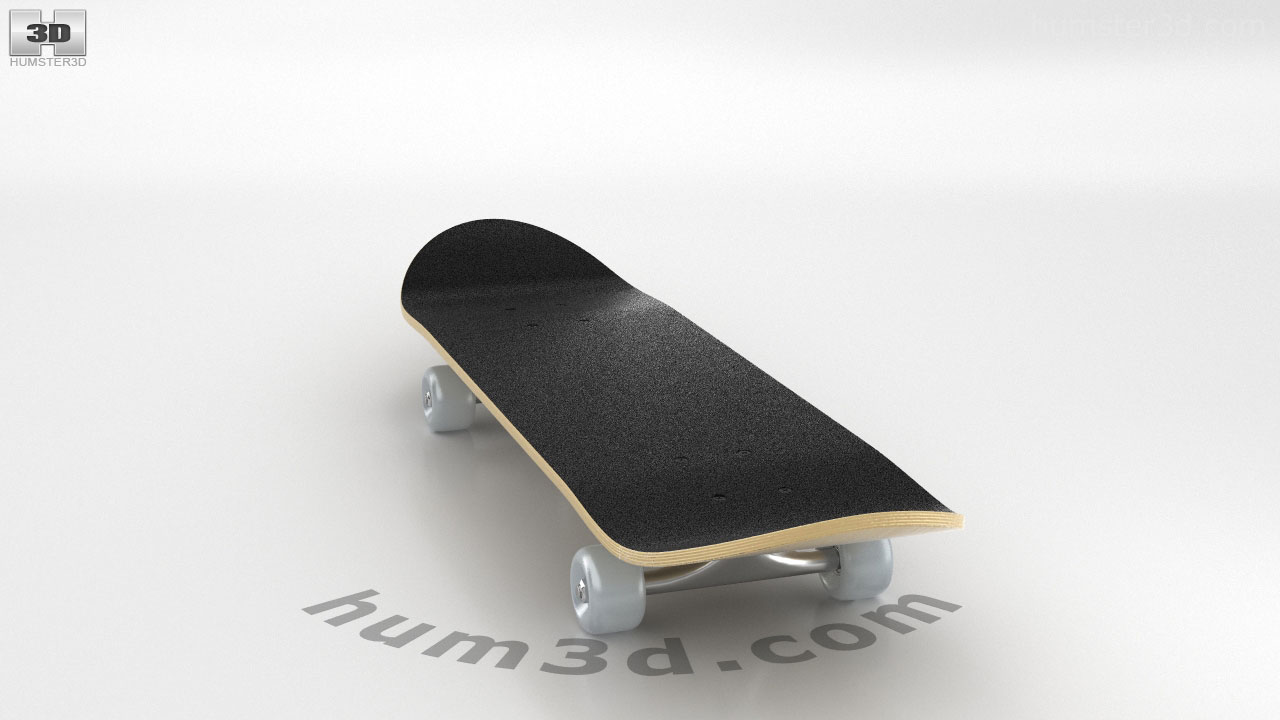 360 view of Skateboard 3D model - 3DModels store