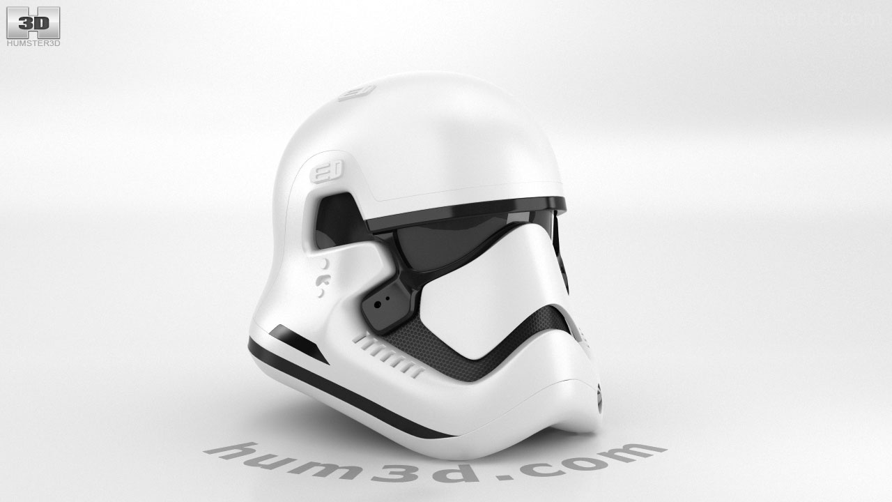 360 view of Stormtrooper Helmet 3D model - 3DModels store