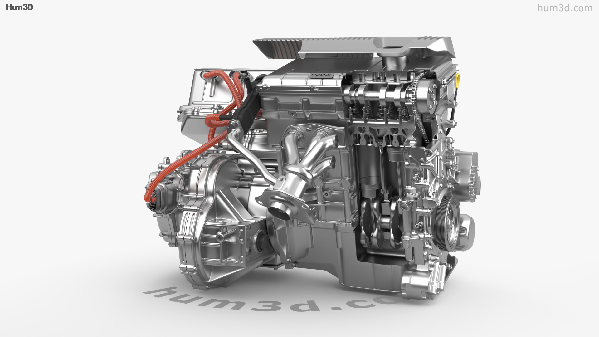 360 view of Toyota Hybrid Engine 3D model - 3DModels store