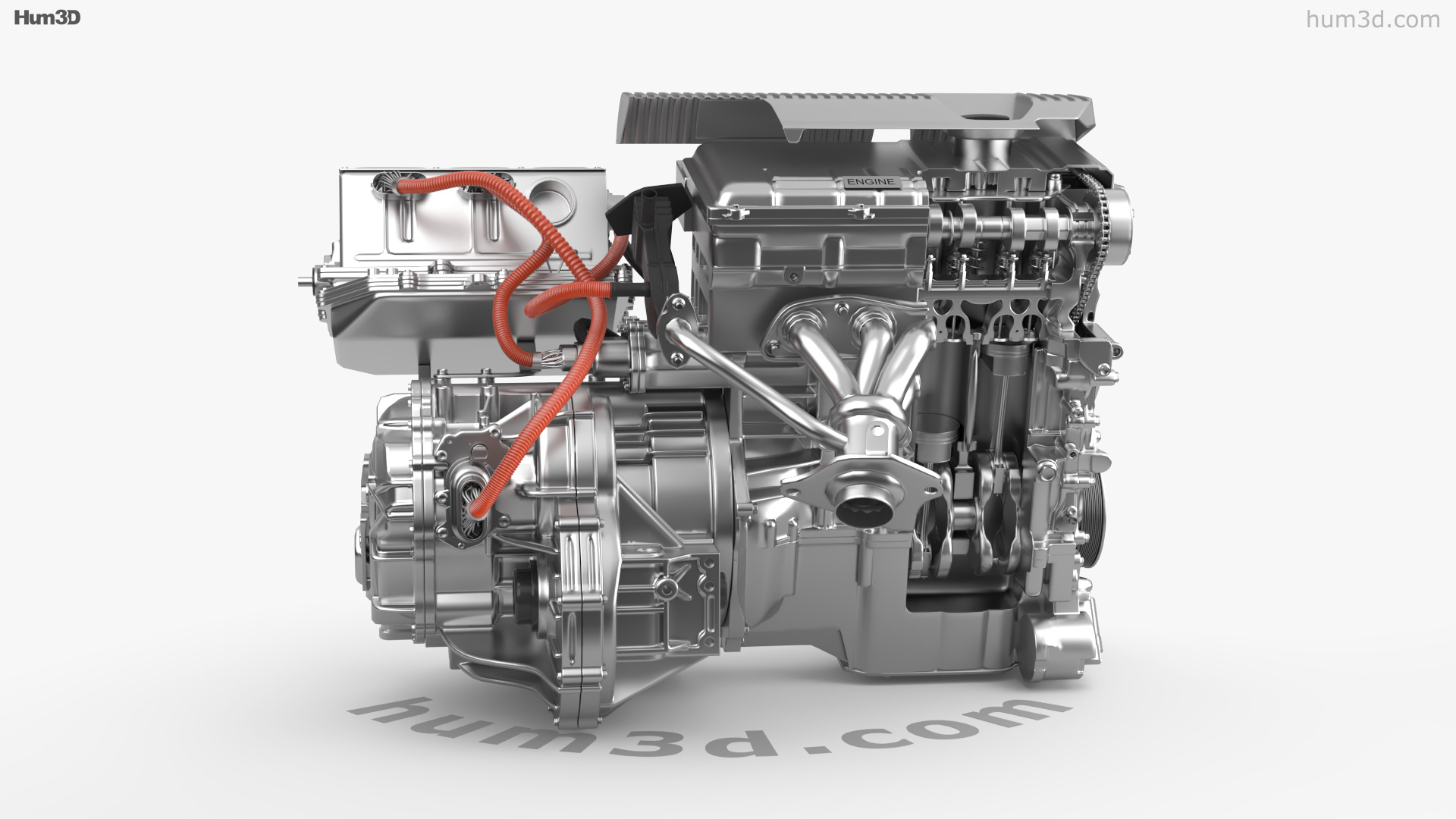 360 view of Toyota Hybrid Engine 3D model - 3DModels store