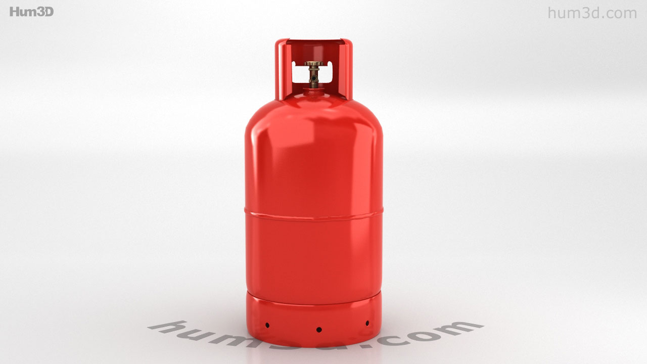 360 view of Gas Cylinder 3D model - 3DModels store