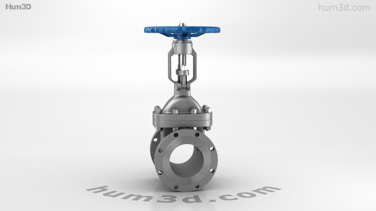 360 view of Gate Valve 3D model - 3DModels store