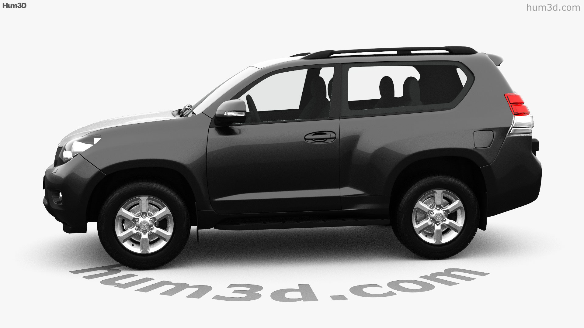 360 view of Toyota Land Cruiser Prado 3-door 2013 3D model - 3DModels store