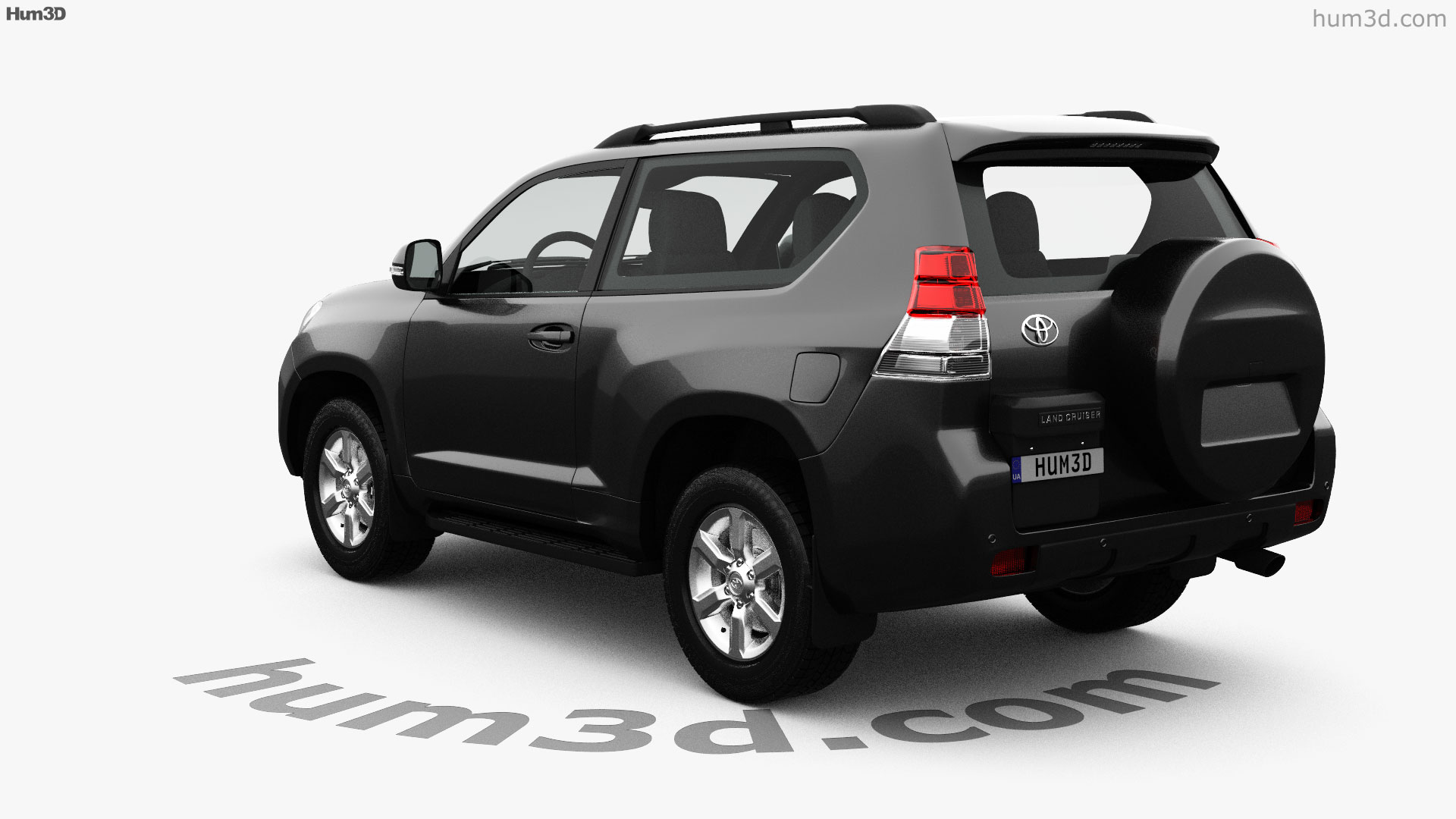 360 view of Toyota Land Cruiser Prado 3-door 2013 3D model - 3DModels store
