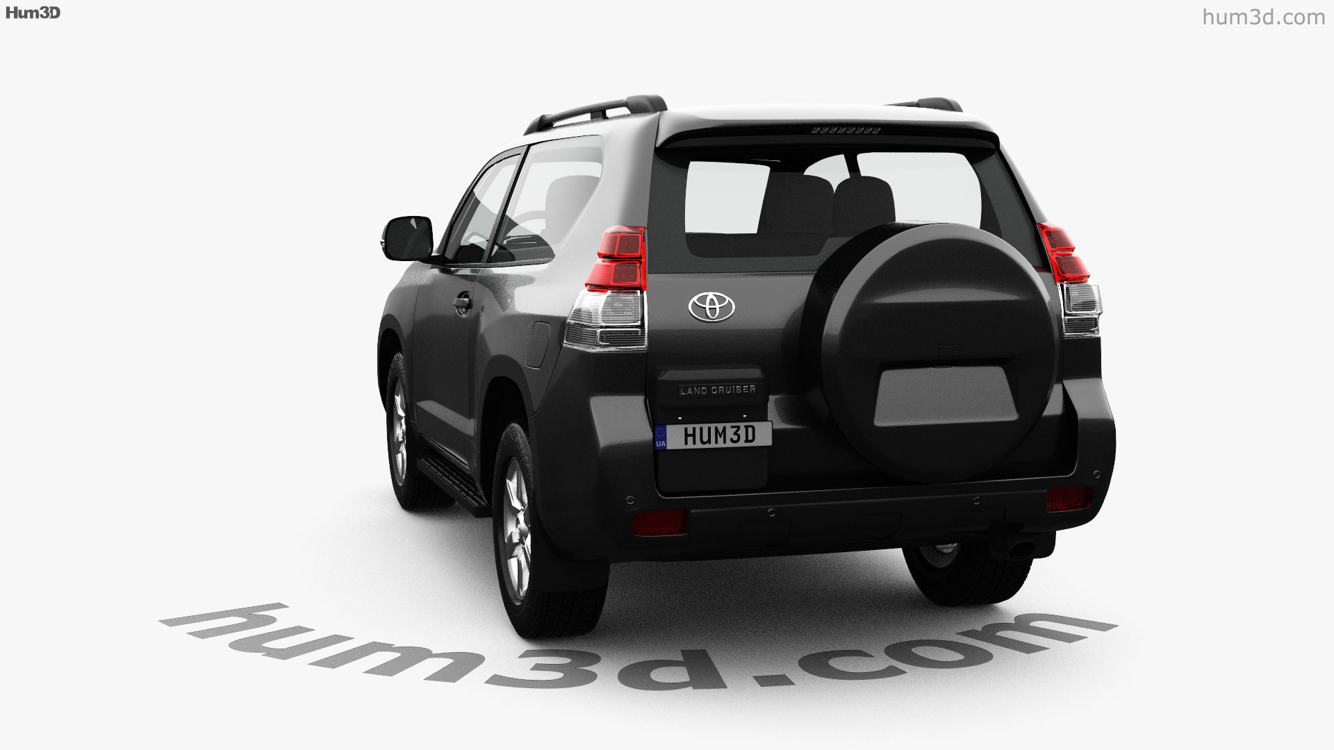 360 view of Toyota Land Cruiser Prado 3-door 2013 3D model - 3DModels store