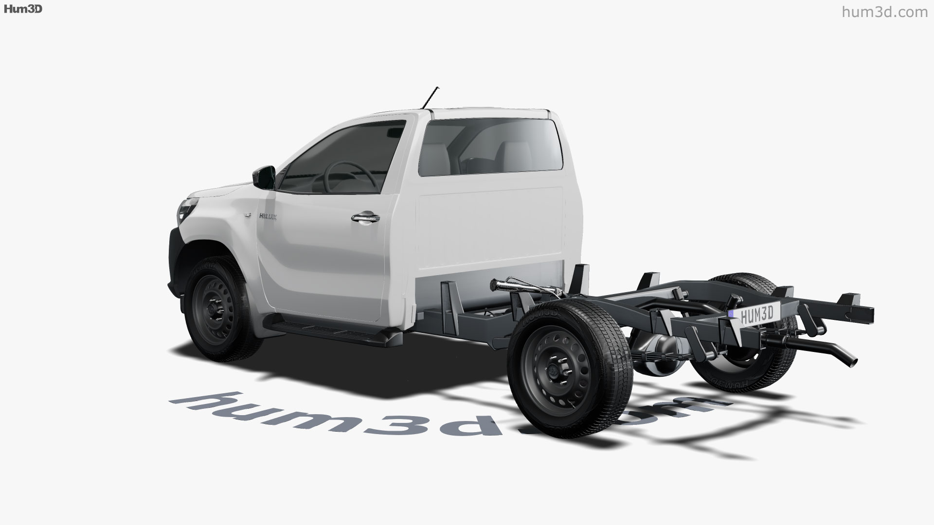 360 view of Toyota Hilux Workmate Single Cab Chassis 2018 3D model ...