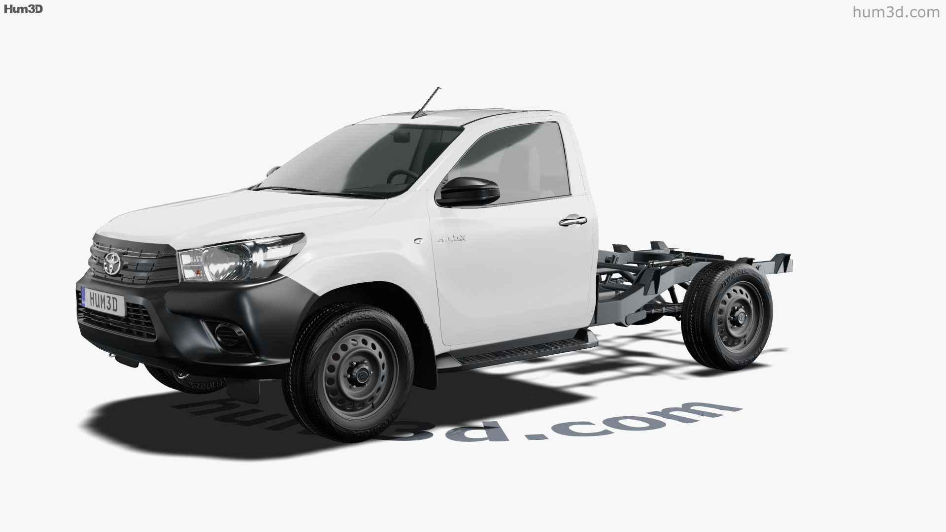 360 view of Toyota Hilux Workmate Single Cab Chassis 2018 3D model ...