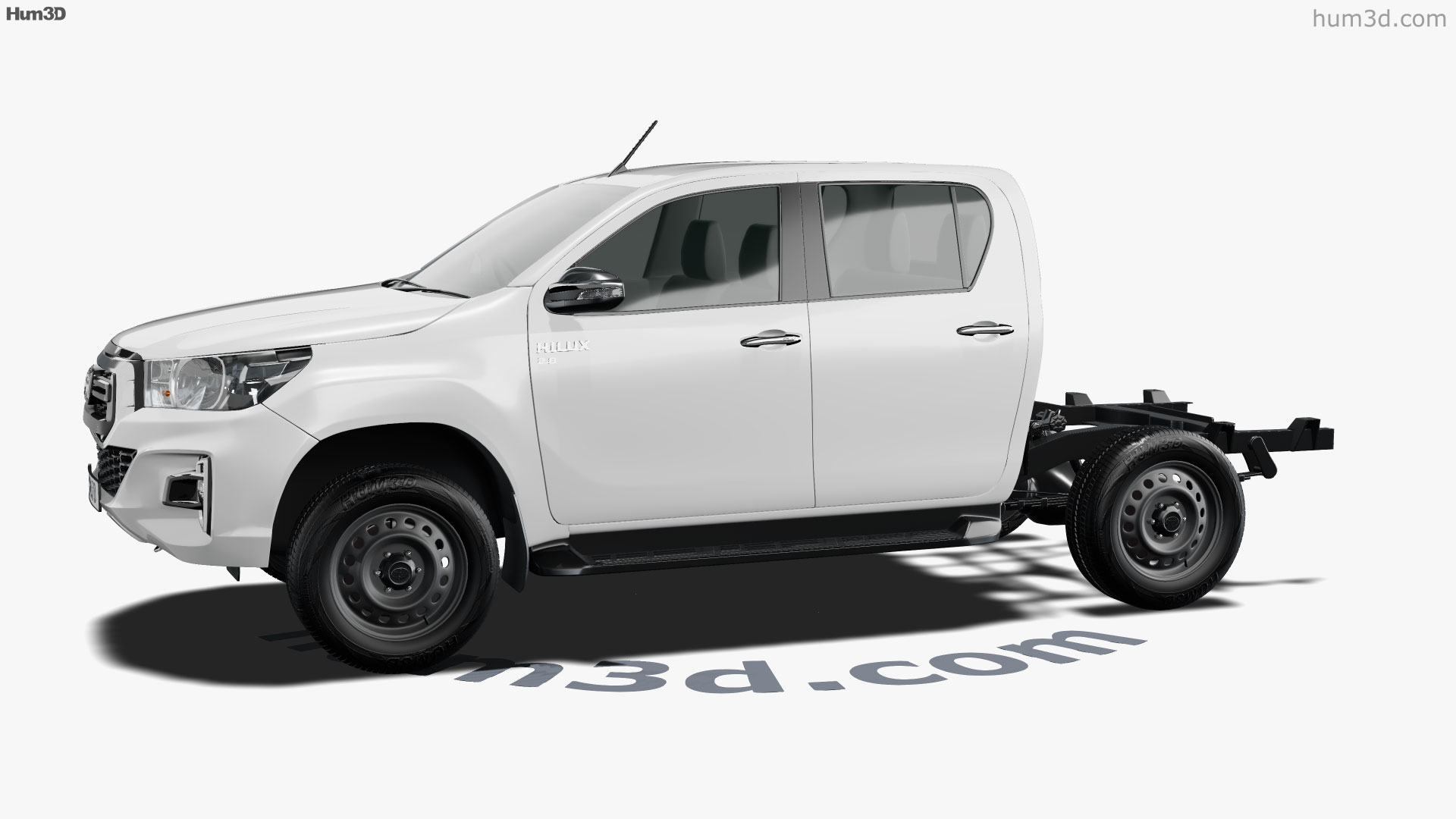 360 view of Toyota Hilux Double Cab Chassis SR 2021 3D model - 3DModels ...