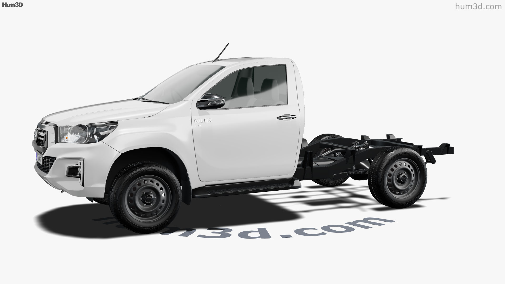 360 view of Toyota Hilux Single Cab Chassis SR 2021 3D model - 3DModels ...
