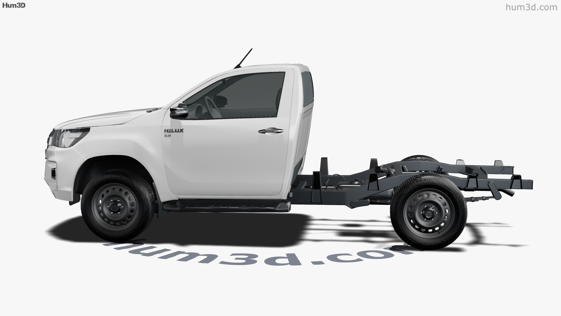 360 view of Toyota Hilux Single Cab Chassis SR 2021 3D model - 3DModels ...