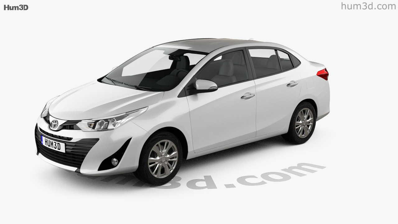 360 view of Toyota Vios 2021 3D model - 3DModels store