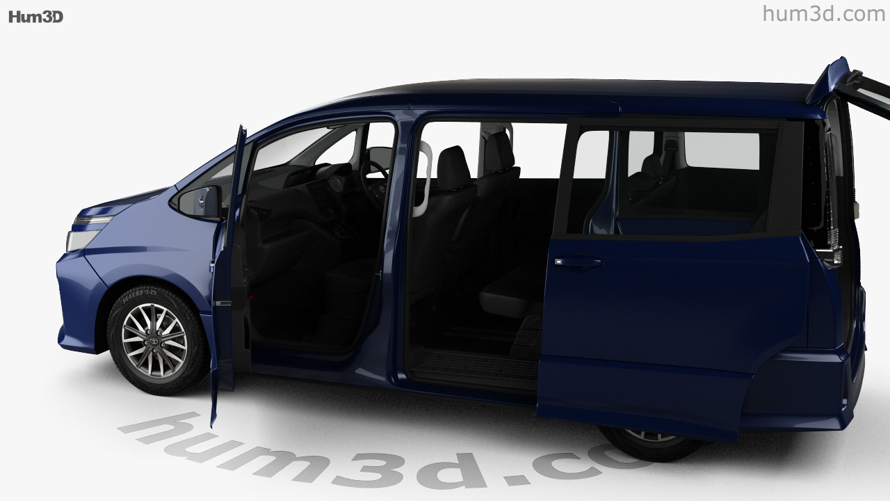 360 view of Toyota Voxy ZS with HQ interior 2017 3D model - 3DModels store