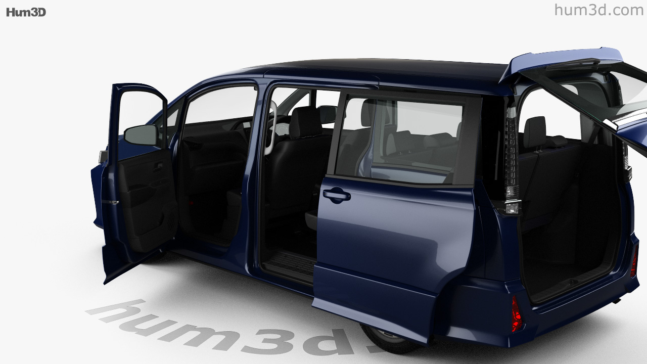 360 view of Toyota Voxy ZS with HQ interior 2017 3D model - 3DModels store