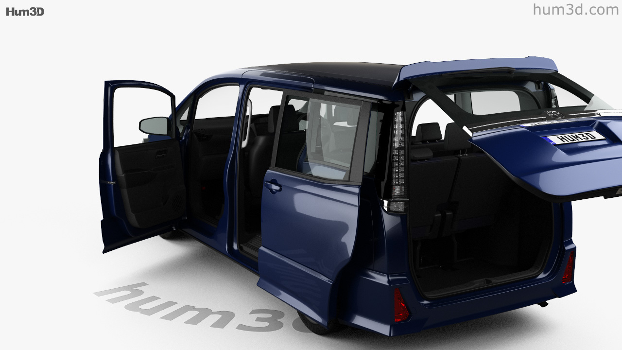 360 view of Toyota Voxy ZS with HQ interior 2017 3D model - 3DModels store