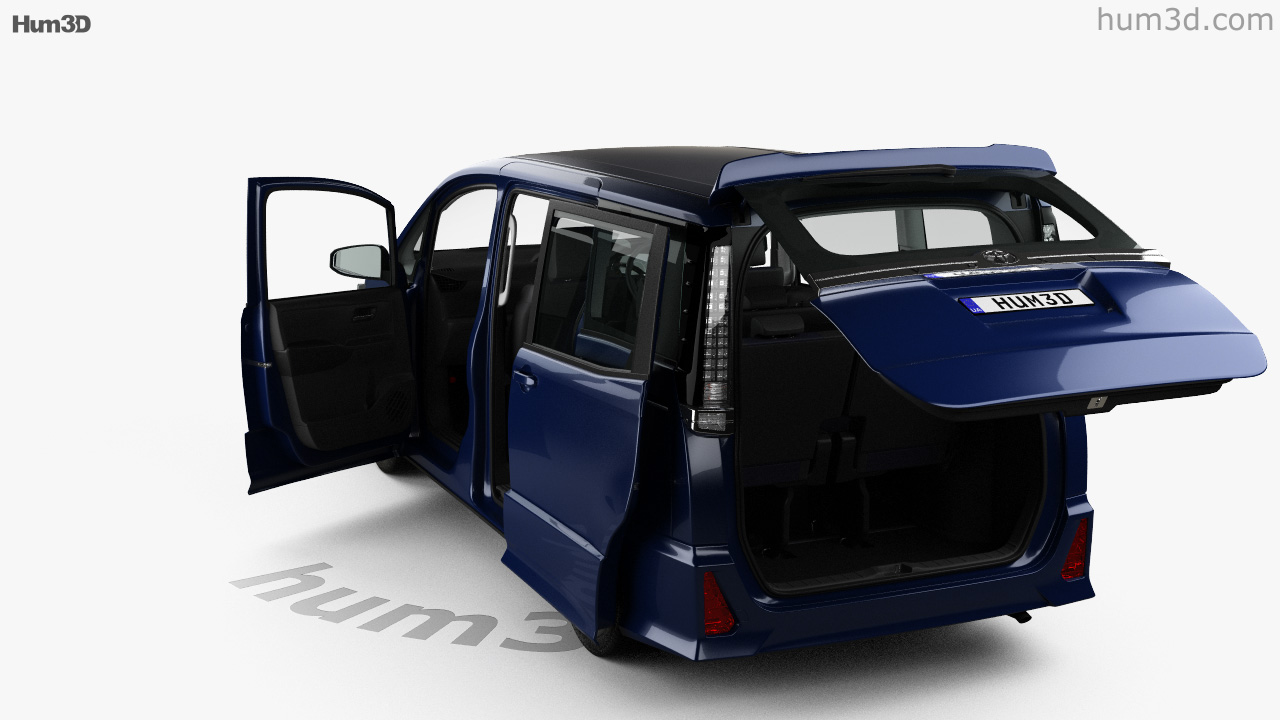 360 view of Toyota Voxy ZS with HQ interior 2017 3D model - 3DModels store