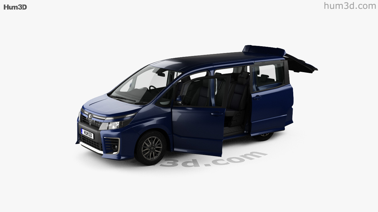 360 view of Toyota Voxy ZS with HQ interior 2017 3D model - 3DModels store