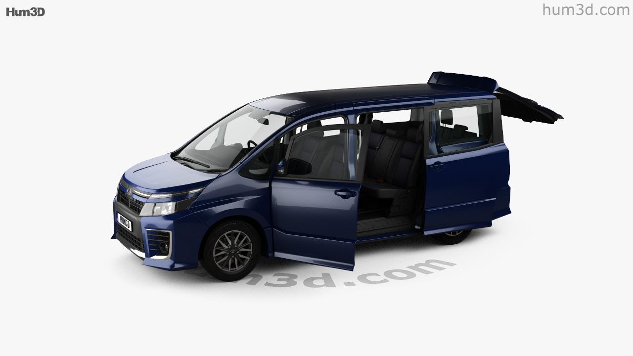 360 view of Toyota Voxy ZS with HQ interior 2017 3D model - 3DModels store