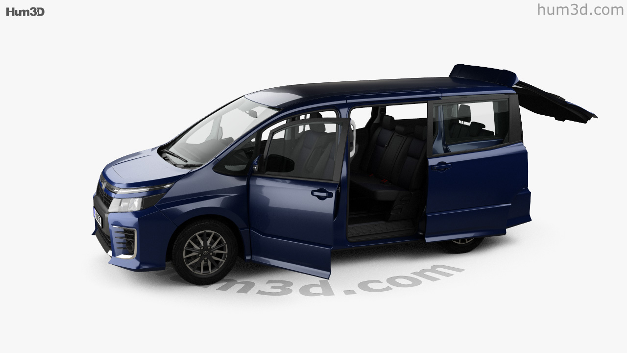 360 view of Toyota Voxy ZS with HQ interior 2017 3D model - 3DModels store