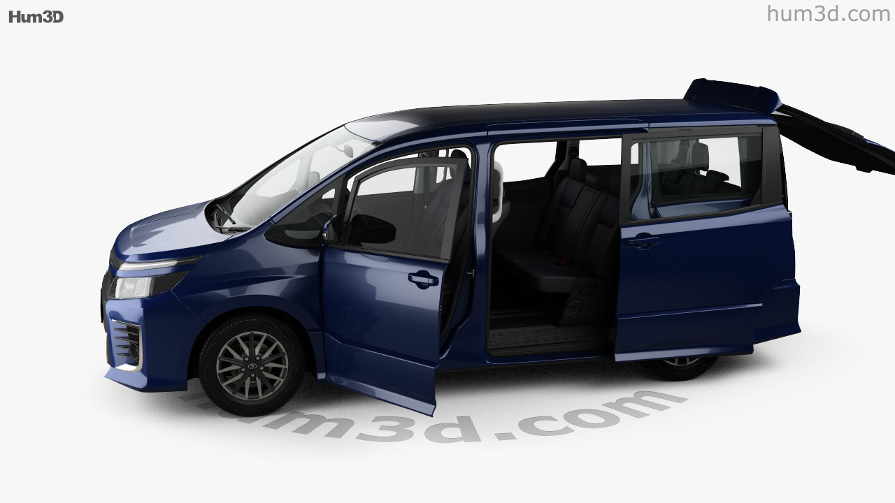 360 view of Toyota Voxy ZS with HQ interior 2017 3D model - 3DModels store