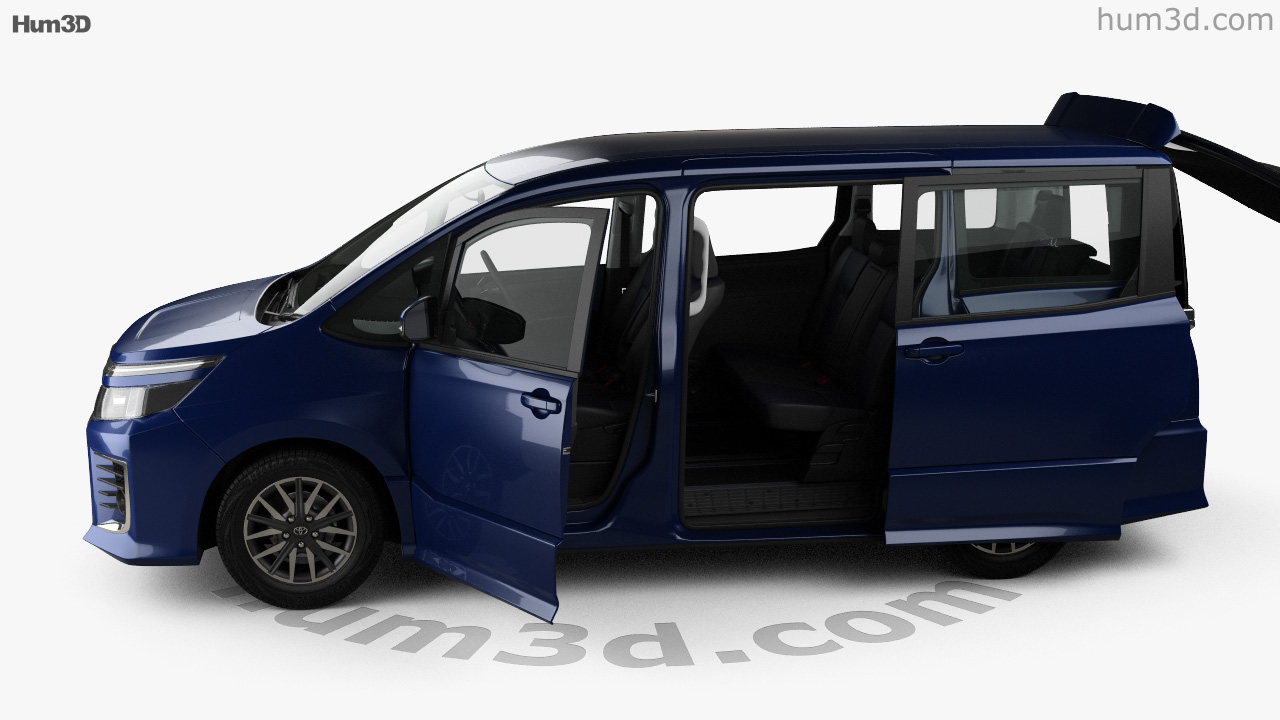 360 view of Toyota Voxy ZS with HQ interior 2017 3D model - 3DModels store