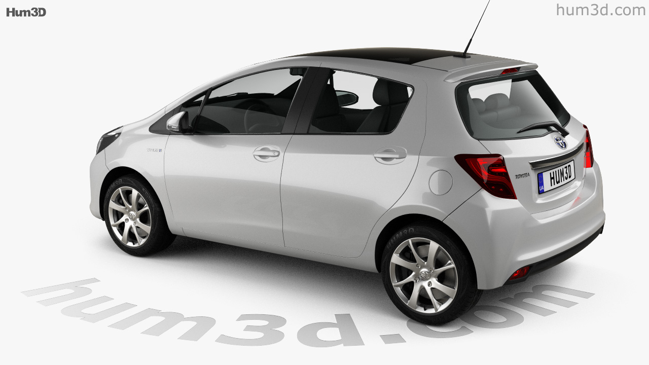 360 view of Toyota Yaris hybrid 5-door 2021 3D model - 3DModels store