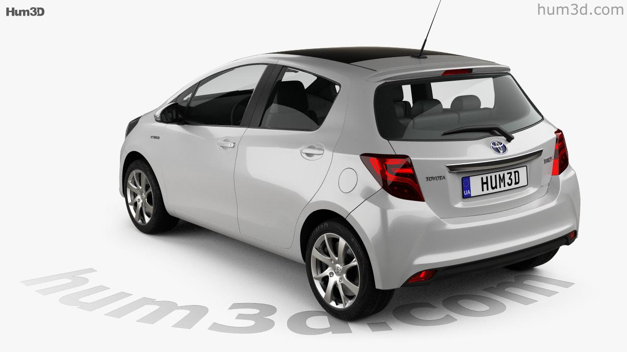 360 view of Toyota Yaris hybrid 5-door 2021 3D model - 3DModels store
