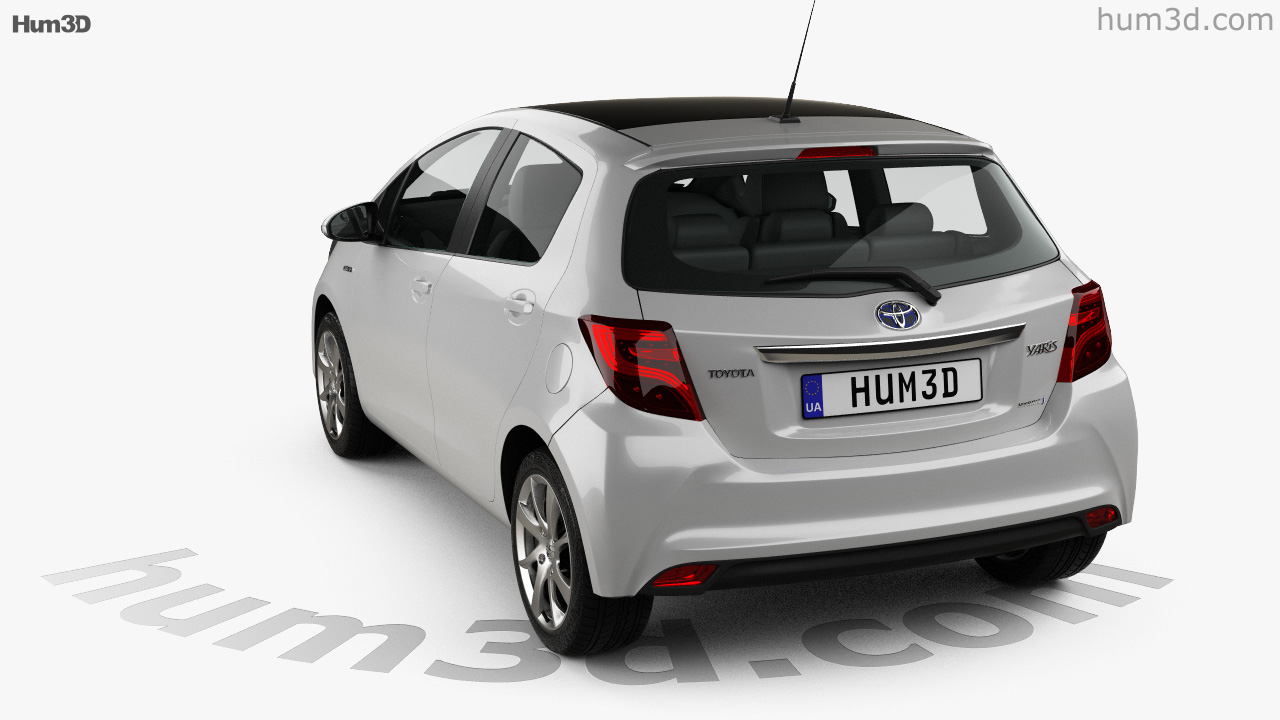 360 view of Toyota Yaris hybrid 5-door 2021 3D model - 3DModels store