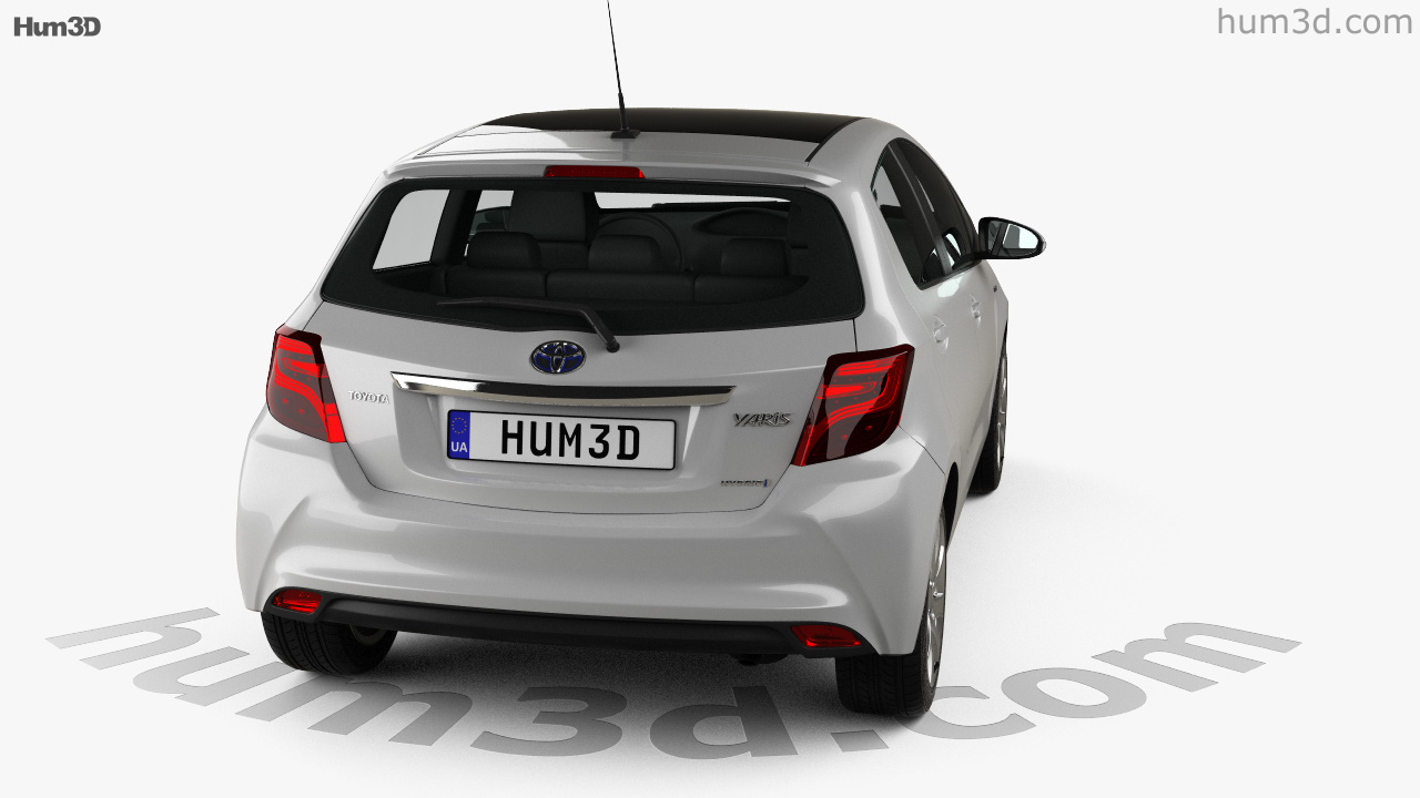 360 view of Toyota Yaris hybrid 5-door 2021 3D model - 3DModels store