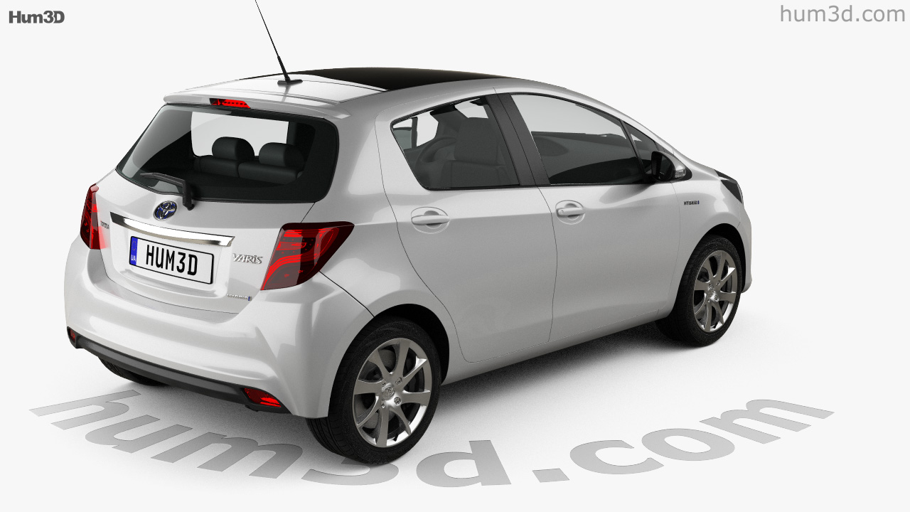 360 view of Toyota Yaris hybrid 5-door 2021 3D model - 3DModels store