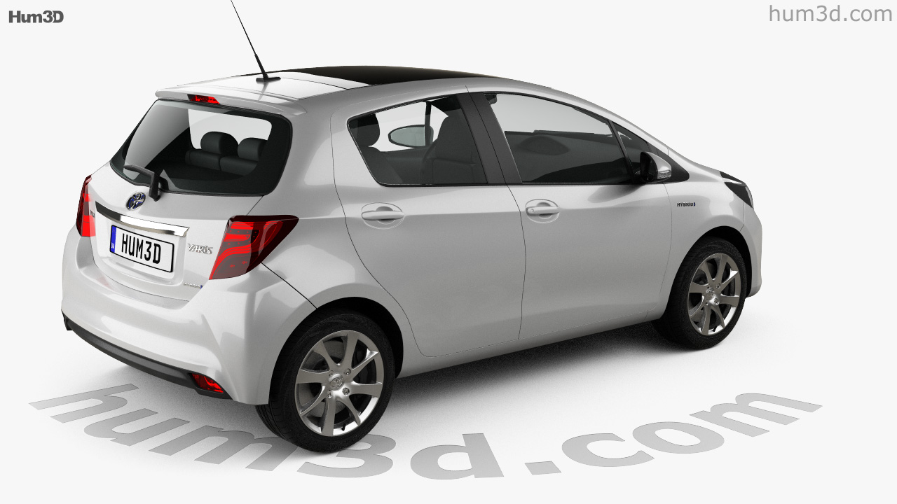 360 view of Toyota Yaris hybrid 5-door 2021 3D model - 3DModels store