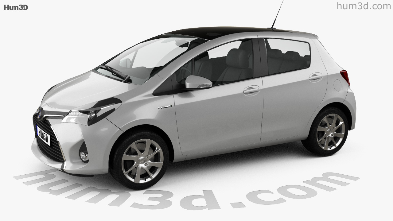 360 view of Toyota Yaris hybrid 5-door 2021 3D model - 3DModels store
