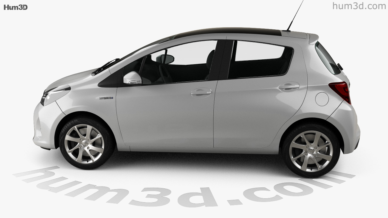 360 view of Toyota Yaris hybrid 5-door 2021 3D model - 3DModels store