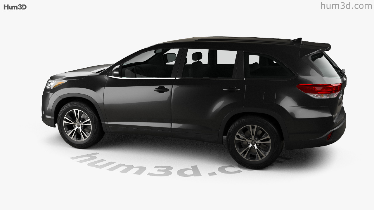 360 view of Toyota Highlander LEplus 2019 3D model - 3DModels store