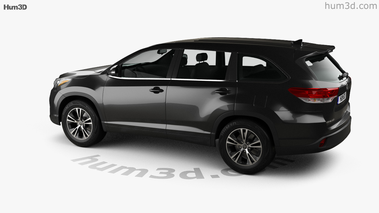 360 view of Toyota Highlander LEplus 2019 3D model - 3DModels store