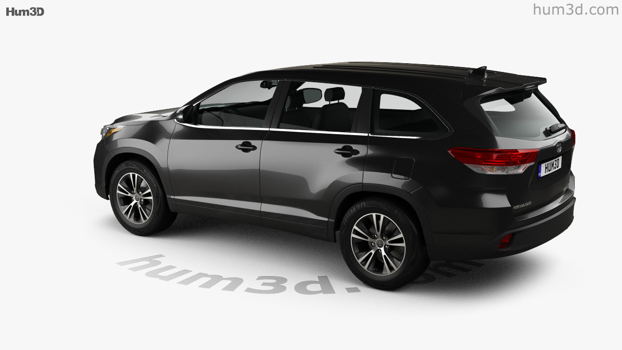 360 view of Toyota Highlander LEplus 2019 3D model - 3DModels store