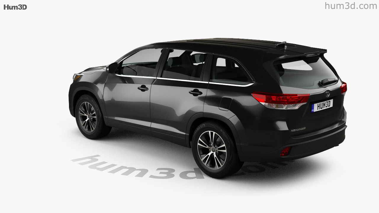 360 view of Toyota Highlander LEplus 2019 3D model - 3DModels store