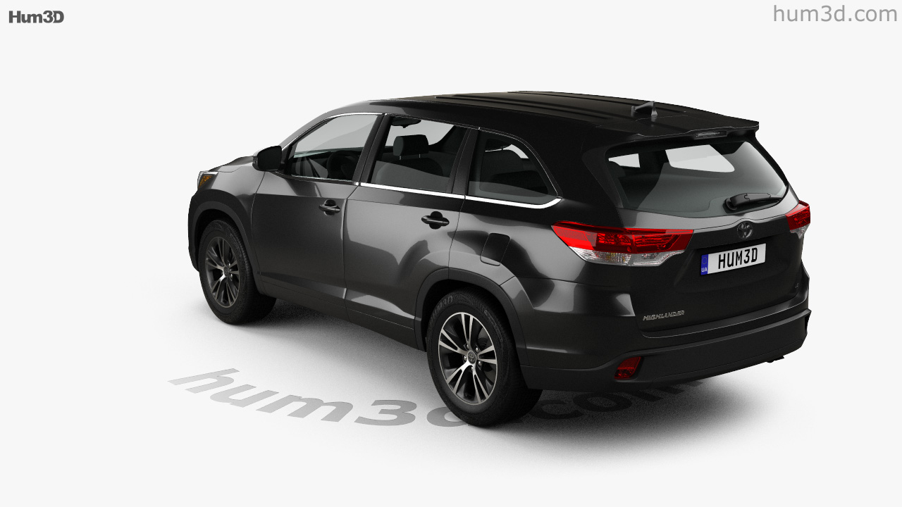 360 view of Toyota Highlander LEplus 2019 3D model - 3DModels store