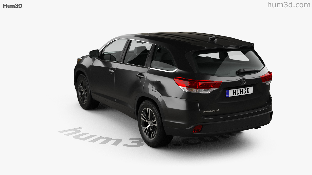 360 view of Toyota Highlander LEplus 2019 3D model - 3DModels store