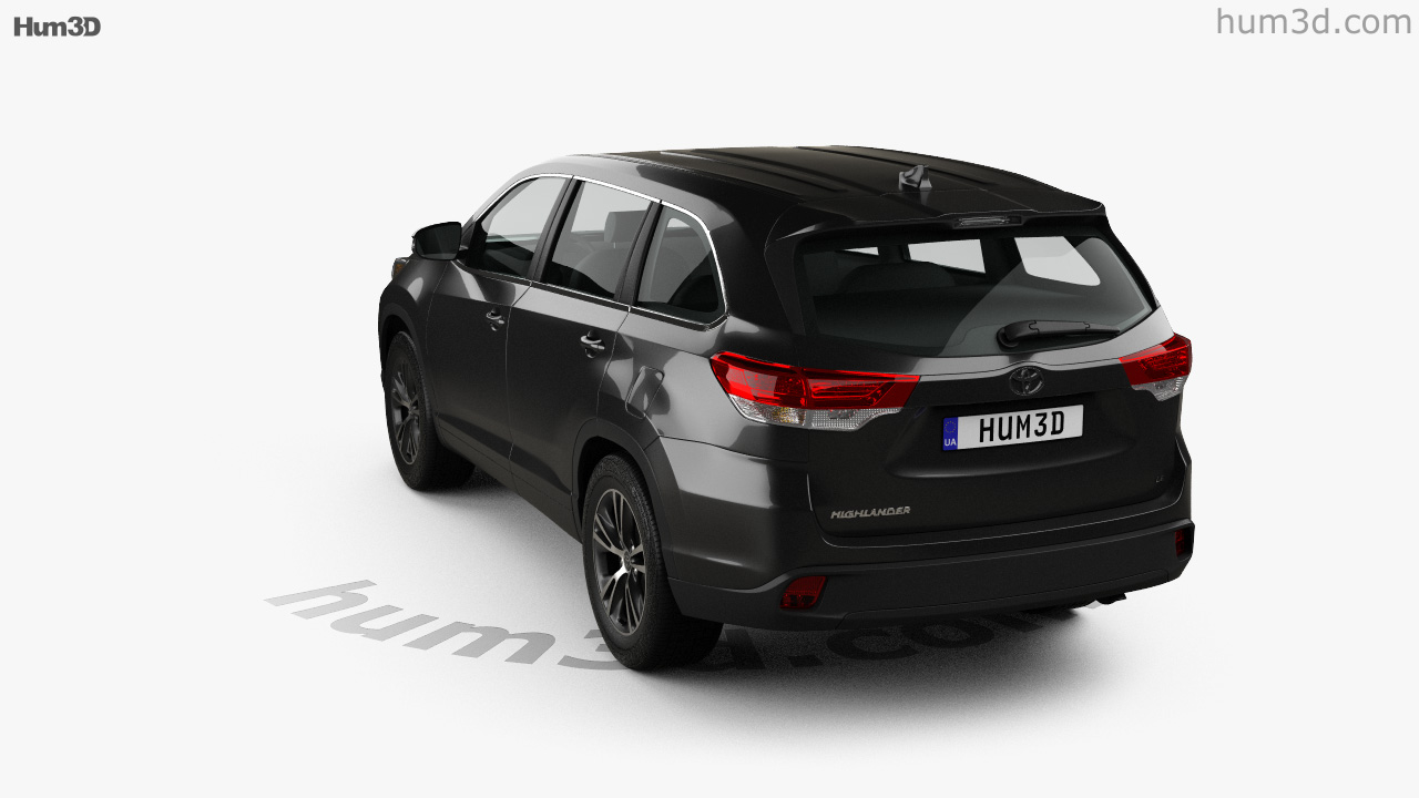 360 view of Toyota Highlander LEplus 2019 3D model - 3DModels store