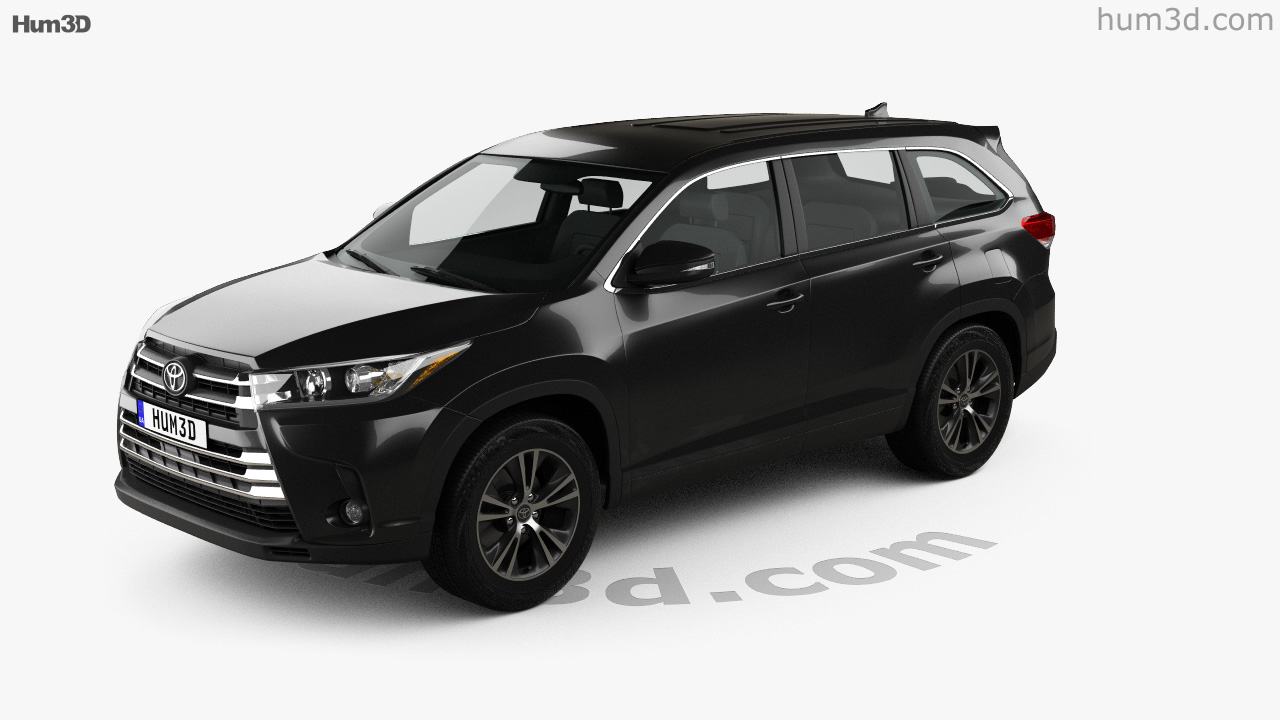 360 view of Toyota Highlander LEplus 2019 3D model - 3DModels store