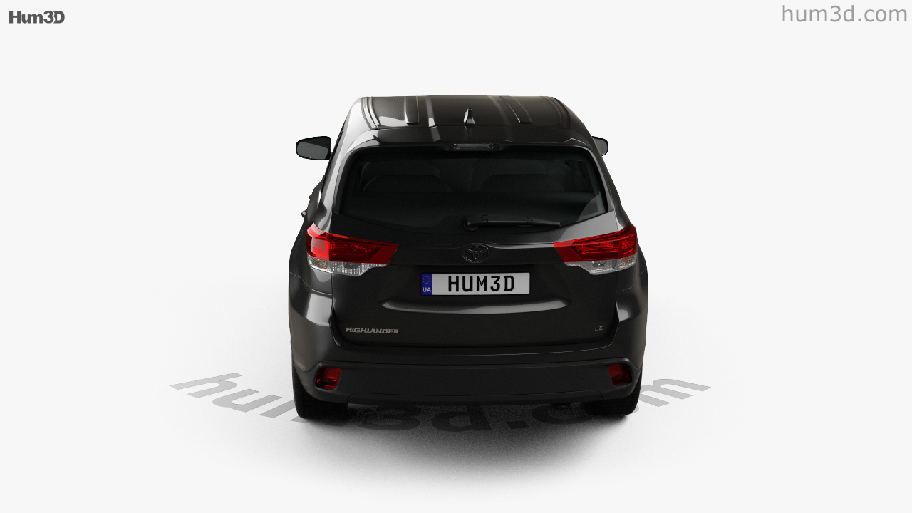 360 view of Toyota Highlander LEplus 2019 3D model - 3DModels store
