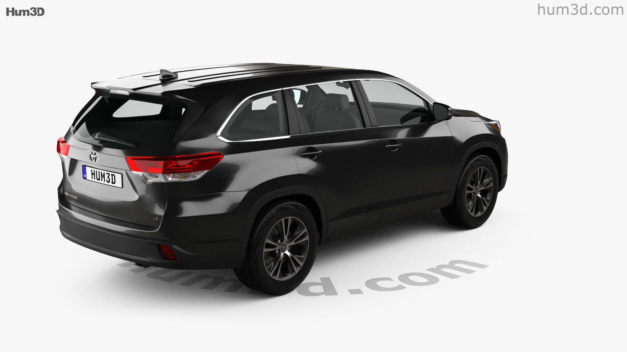360 view of Toyota Highlander LEplus 2019 3D model - 3DModels store