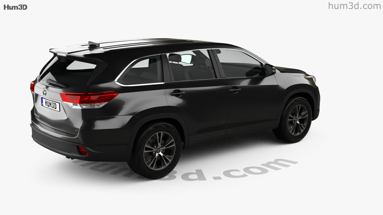 360 view of Toyota Highlander LEplus 2019 3D model - 3DModels store
