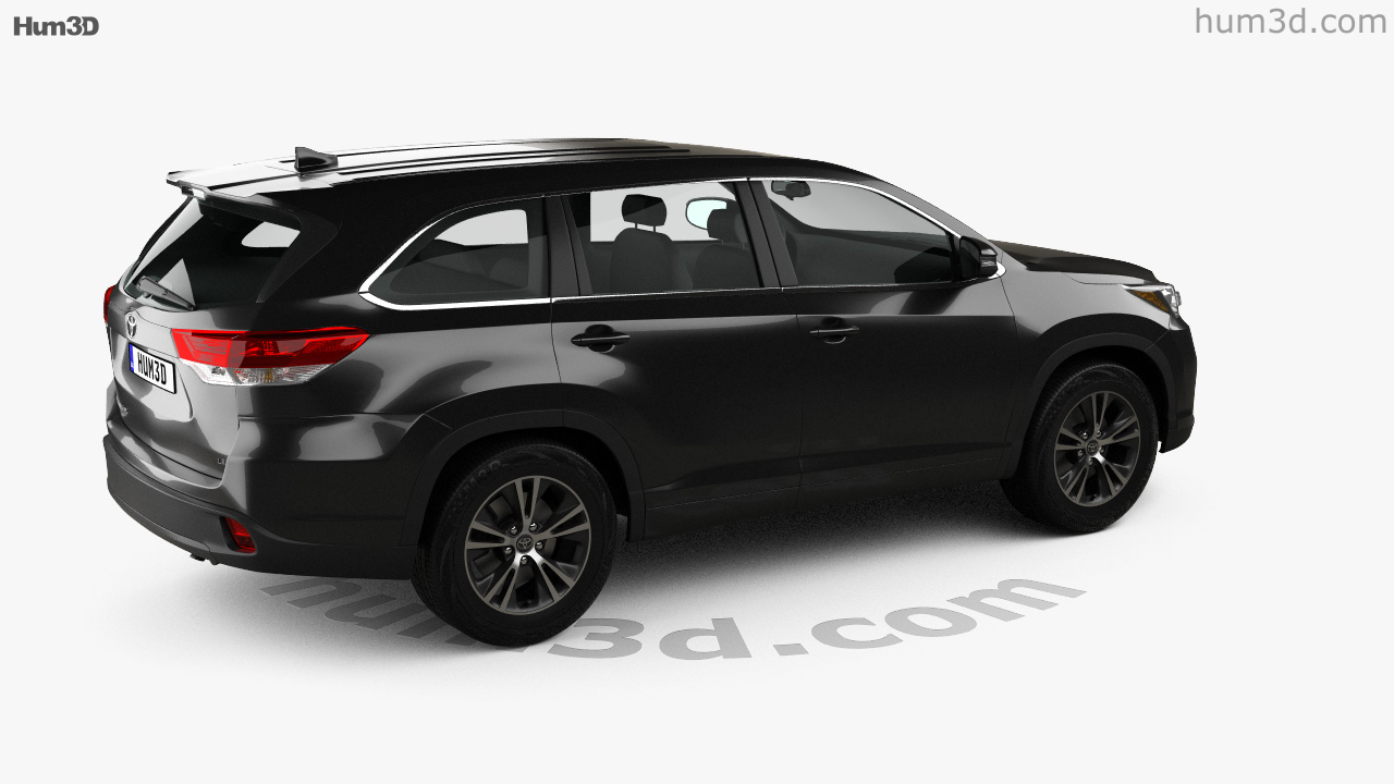 360 view of Toyota Highlander LEplus 2019 3D model - 3DModels store