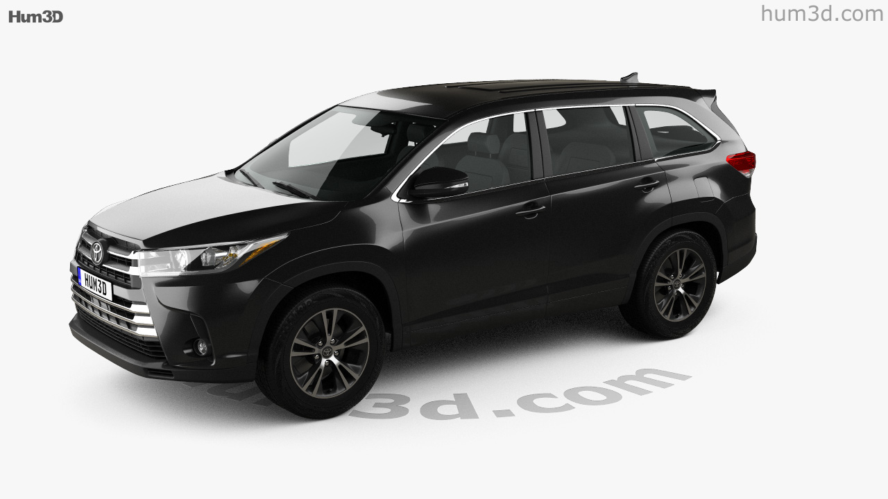 360 view of Toyota Highlander LEplus 2019 3D model - 3DModels store