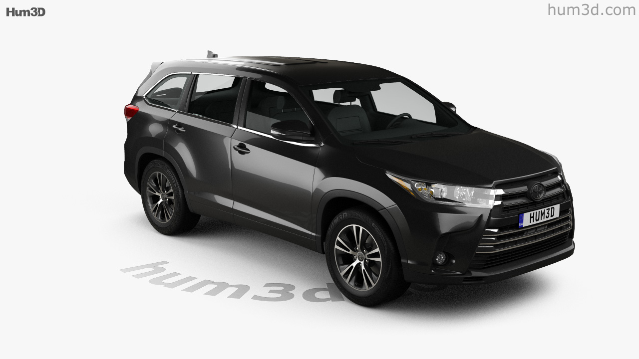 360 view of Toyota Highlander LEplus 2019 3D model - 3DModels store