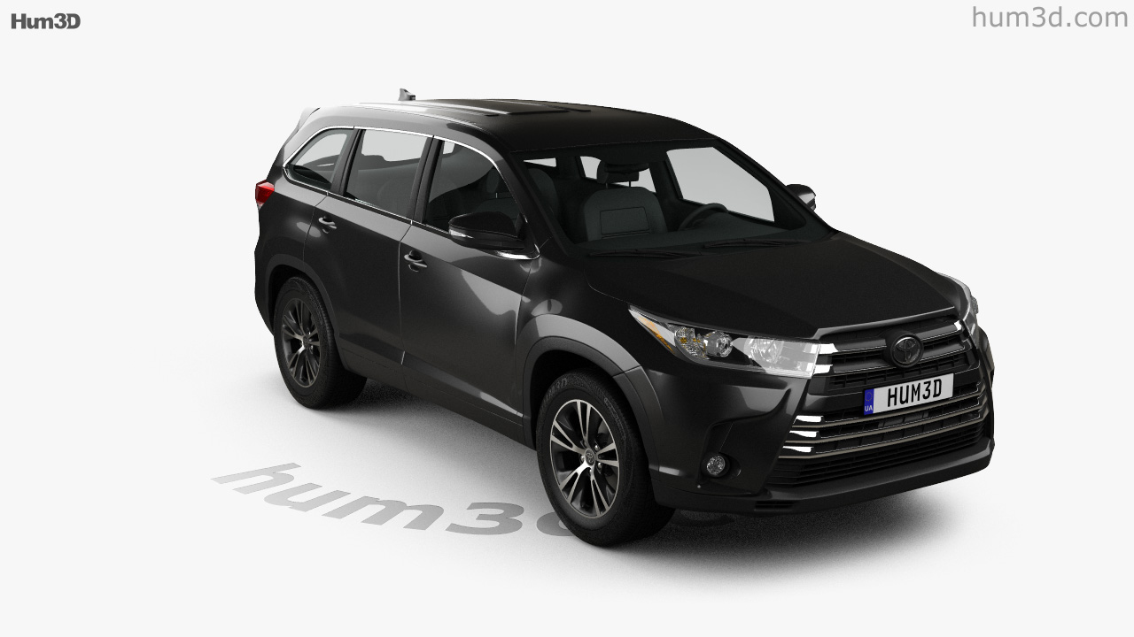 360 view of Toyota Highlander LEplus 2019 3D model - 3DModels store
