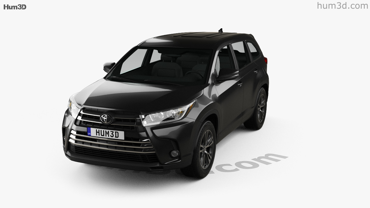 360 view of Toyota Highlander LEplus 2019 3D model - 3DModels store