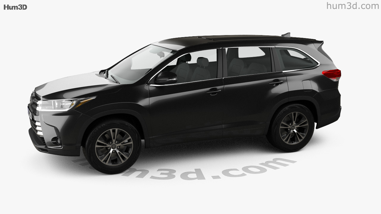 360 view of Toyota Highlander LEplus 2019 3D model - 3DModels store