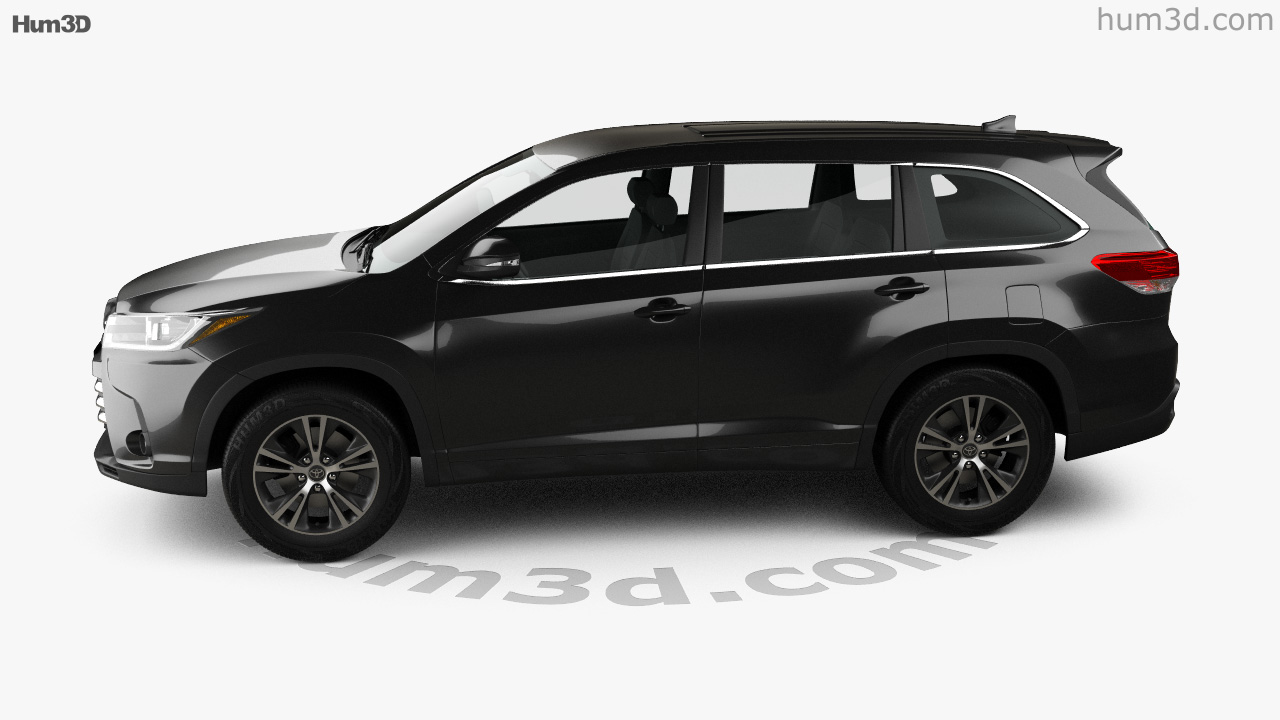 360 view of Toyota Highlander LEplus 2019 3D model - 3DModels store